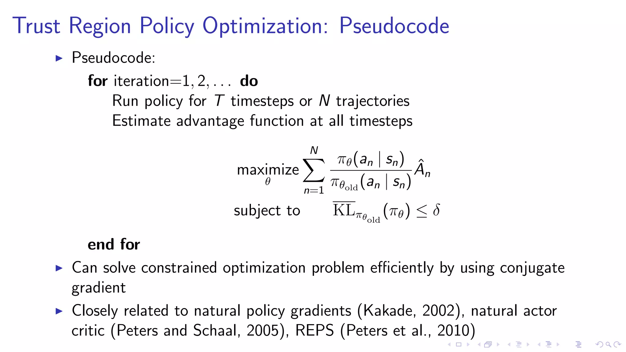 Lec5 advanced-policy-gradient-methods | PDF