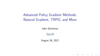Lec5 advanced-policy-gradient-methods | PDF