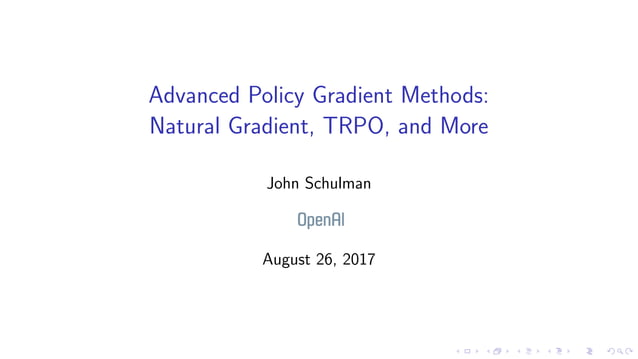 Lec5 advanced-policy-gradient-methods | PDF | Computing | Technology & Computing