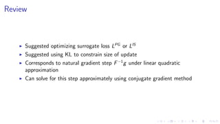 Lec5 advanced-policy-gradient-methods | PDF