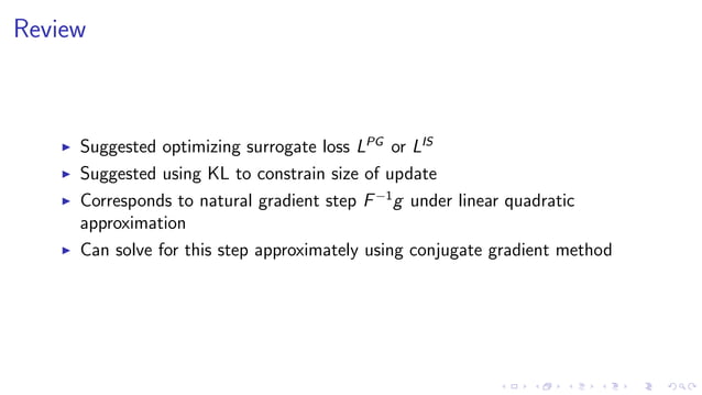 Lec5 advanced-policy-gradient-methods | PDF | Computing | Technology & Computing