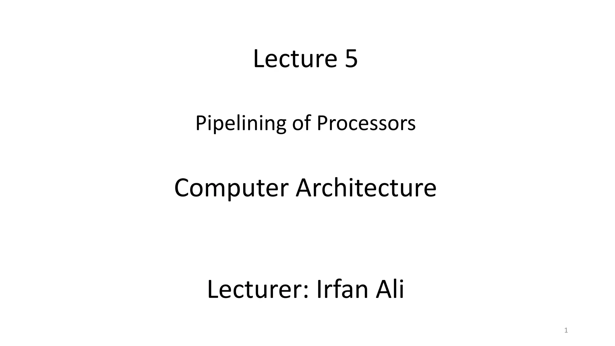 Pipelining of Processors | PPTX