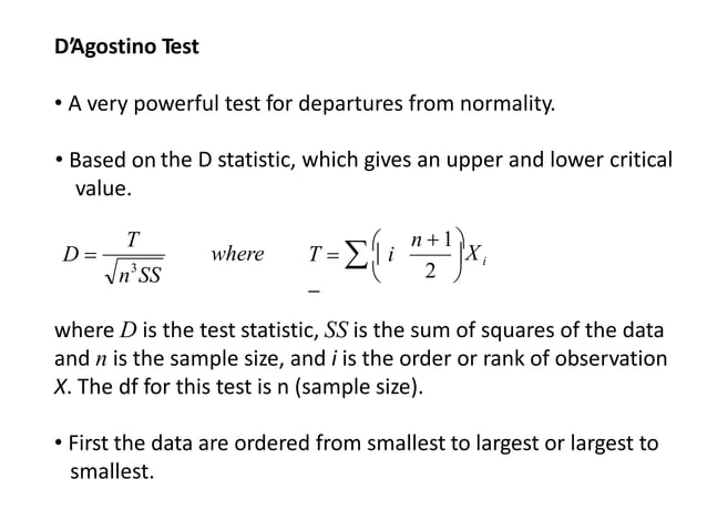 Lec 5 Normality Testingpptx Physics Science