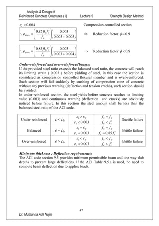 Lec.5 strength design method rectangular sections 1 | PDF