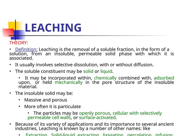 Lec50_Introduction to theory and mechanism of Leaching&Extraction.ppt