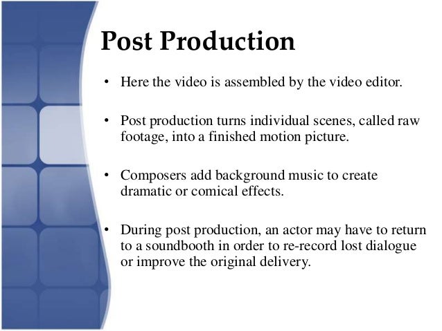 Lec51 52 pre and post production