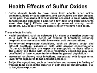Environmental Engineering (Air Pollution and its effects and sources) | PPT