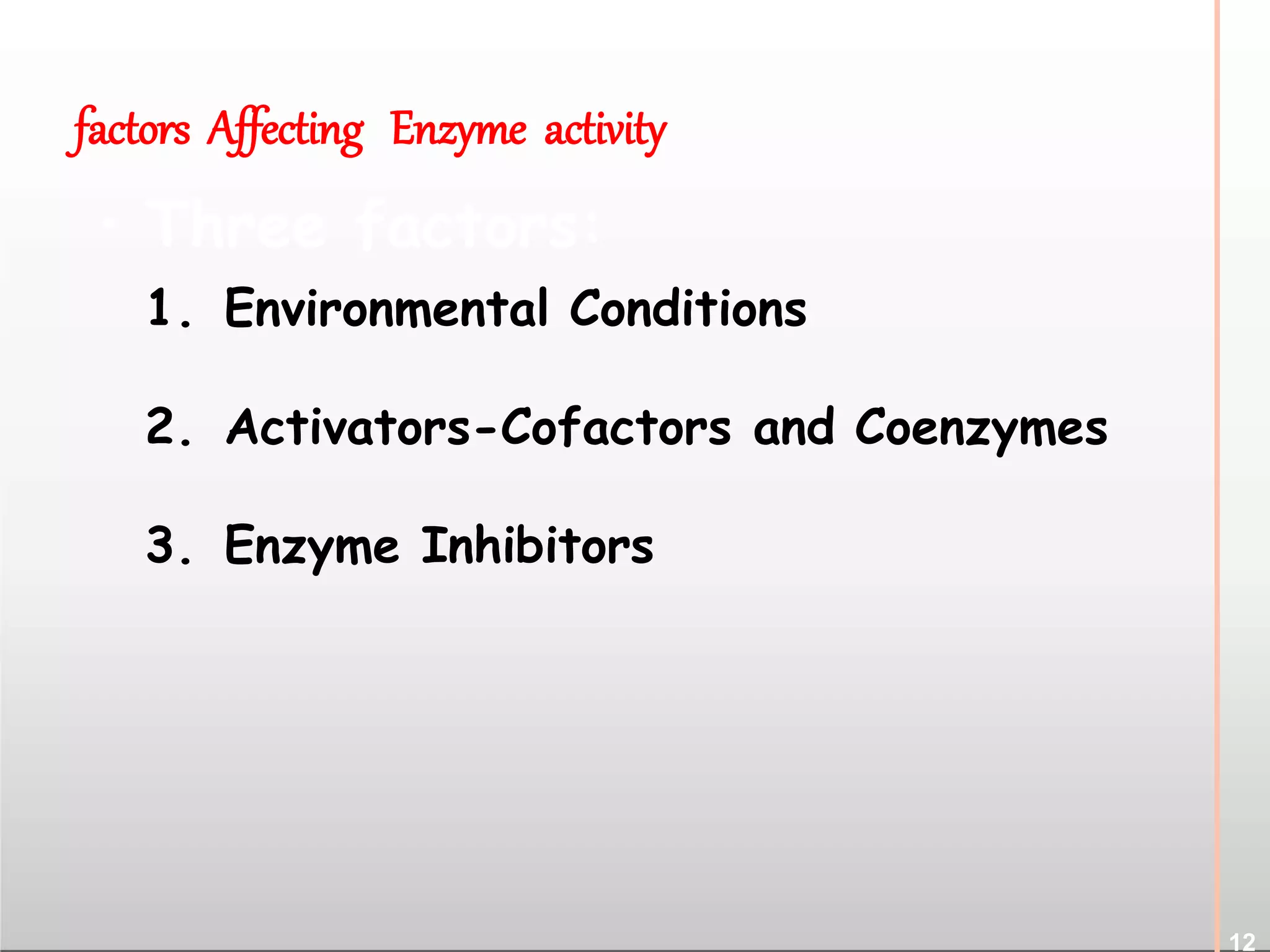 factors Affecting Enzyme activity | PPTX