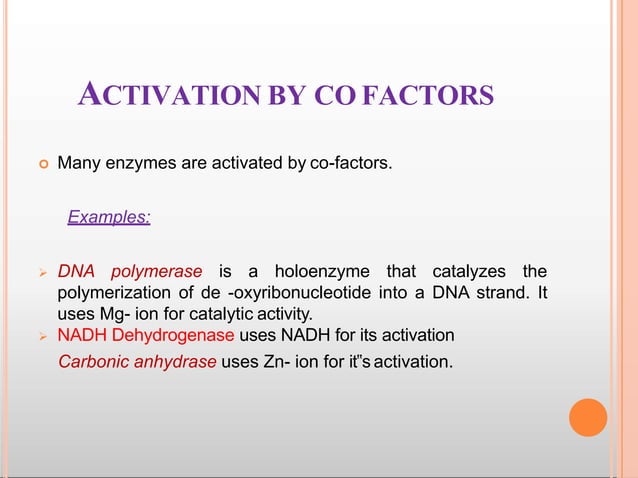 factors Affecting Enzyme activity | PPTX | Endocrine and Metabolic Diseases | Diseases and ...