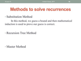 Lec 5 asymptotic notations and recurrences | PPT
