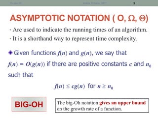 Lec 5 asymptotic notations and recurrences | PPT