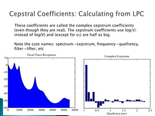 Cepstral coefficients | PPTX