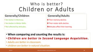 Children vs Adults SLA | PPTX