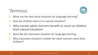 Children vs Adults SLA | PPTX