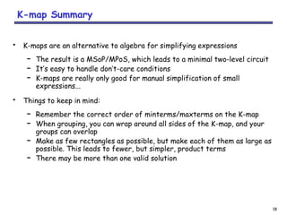 Lec 5 combinational logic k-maps2 | PPTX