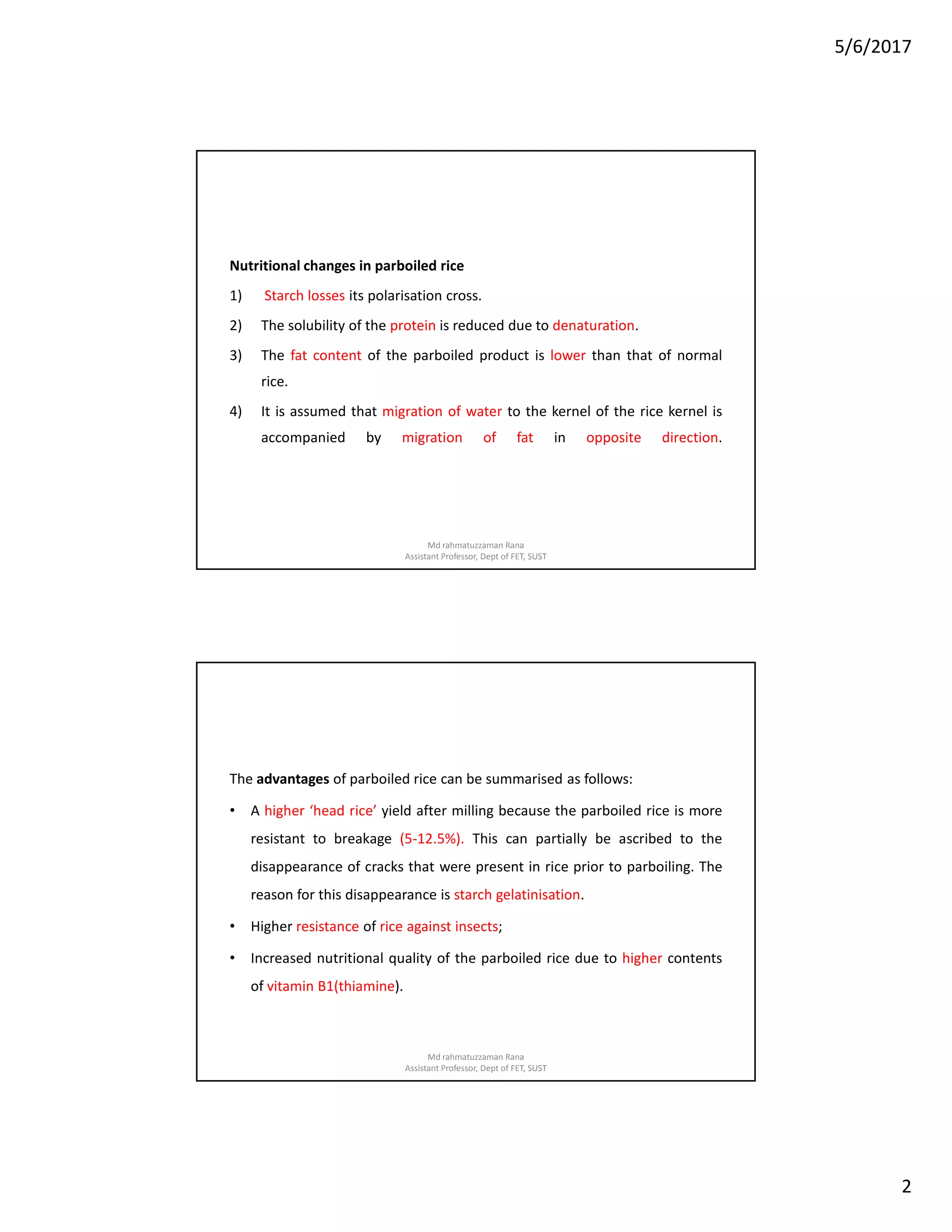 Parboiled Rice | PDF