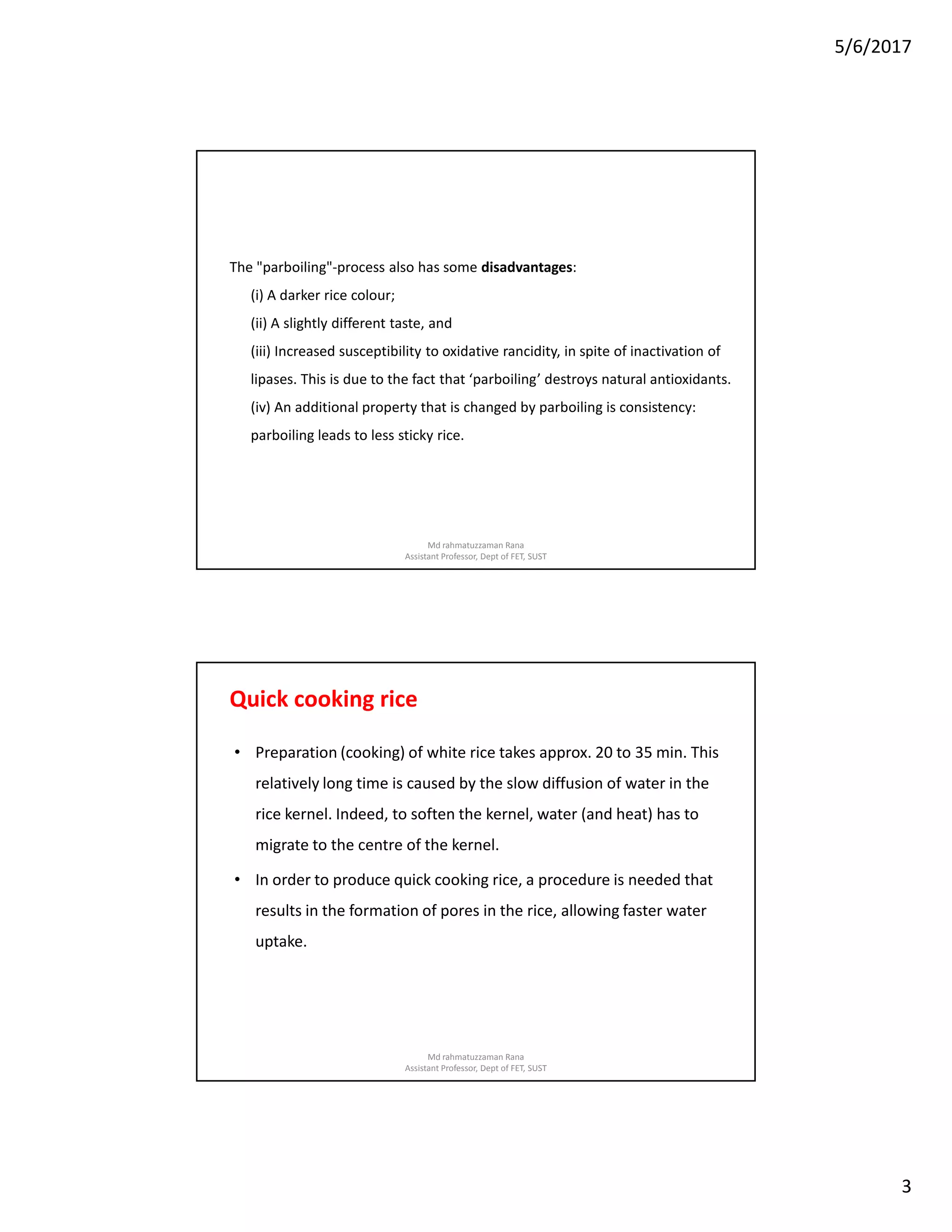 Parboiled Rice | PDF