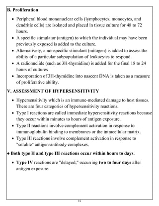 Some Clinical Laboratory Measurement of Immune Functions | PDF