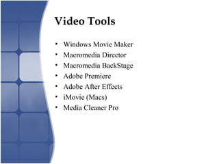 Lec5 interactive multimedia tools | PPT