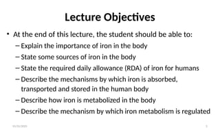 Lecture Five - Iron metabolism FINAL.pptx