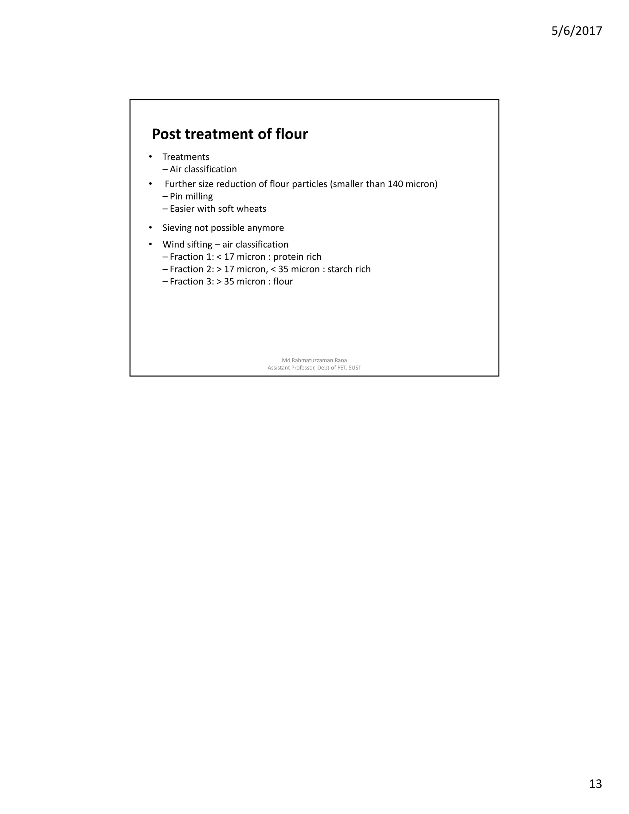 Milling of Wheat Flour | PDF