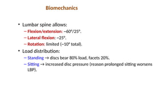 Non specific low back pain for physiotherapists | PPTX