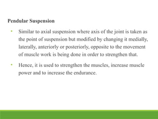 Lec 5 Suspension Therapy (Methods, Techniques, Types and Effects).pptx