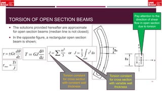 Lec5-Torsion of thin walled beams | PPTX