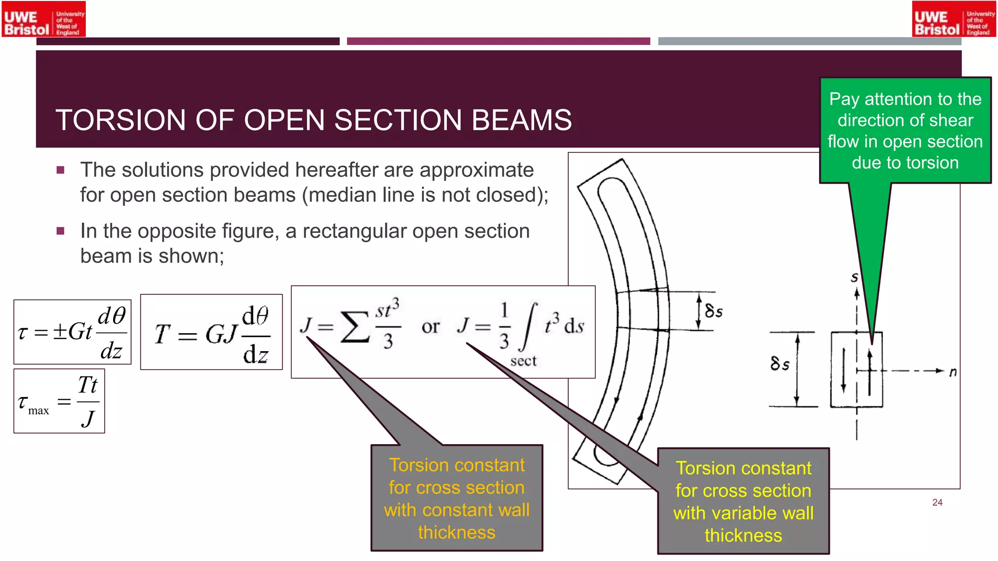 Lec5 torsion of thin walled beams | PPTX