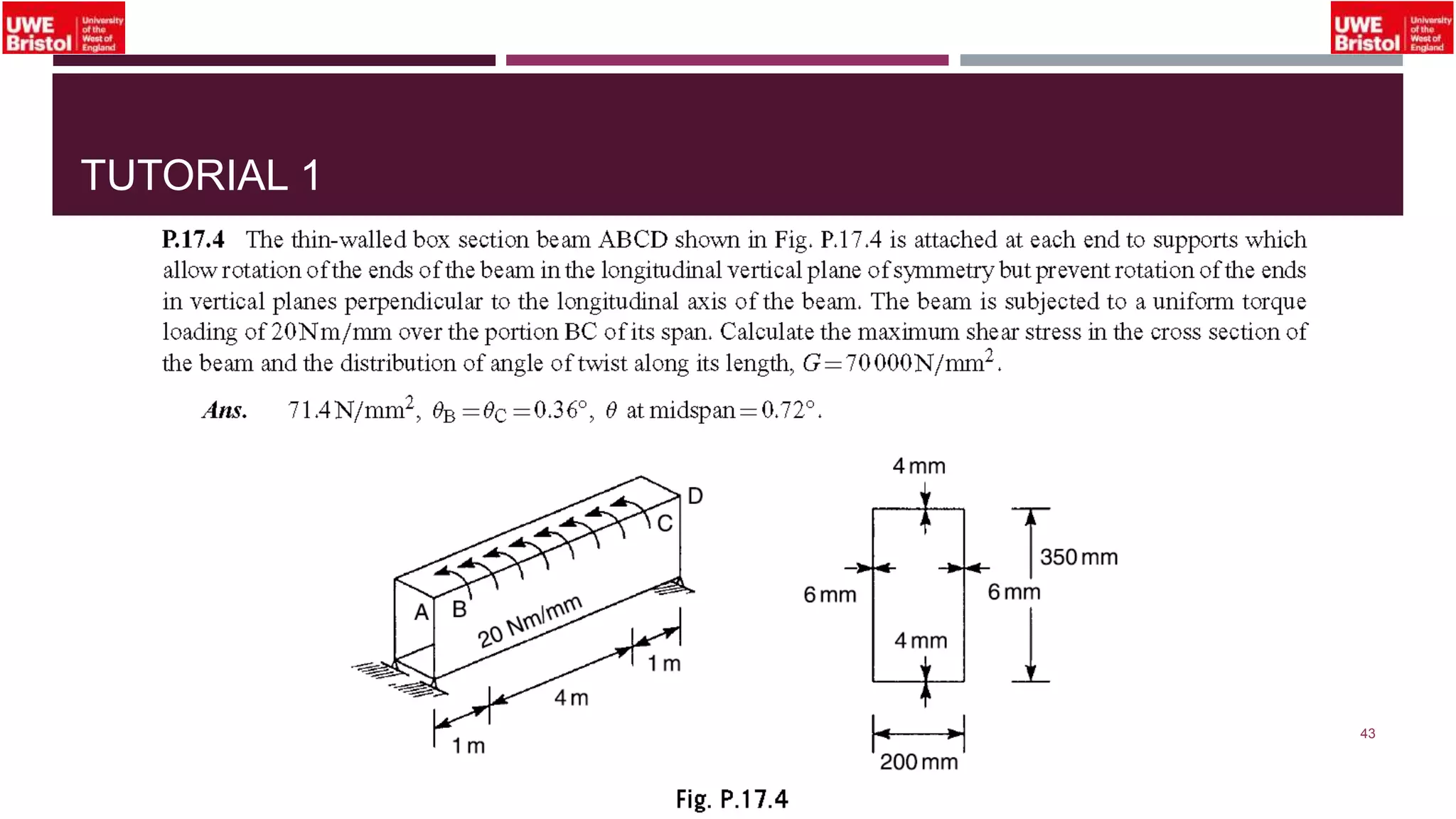 Lec5 torsion of thin walled beams | PPTX