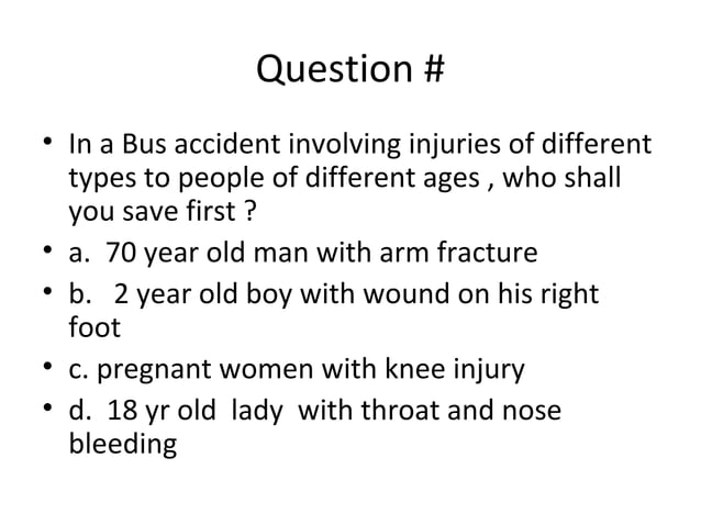 Lec 5 triage... | PPT