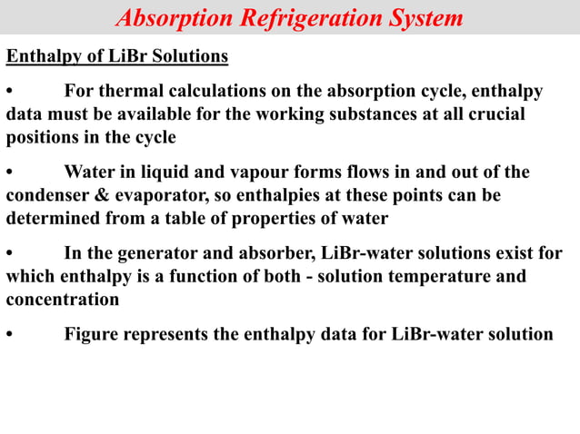 lec 5 Vapour Absorption Refregiration Cycle.ppt | Chemistry | Science