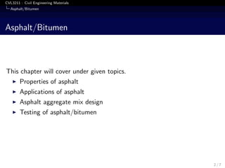 Lecture on Asphalt/Bitumen | PDF