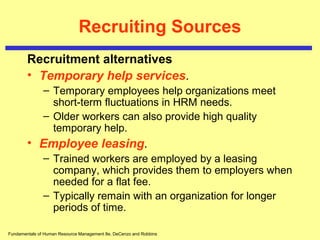 how to define recruitment. What are recruitment goals? Explain ...