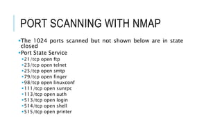 Securing the port scanning is fundamentals | PPTX
