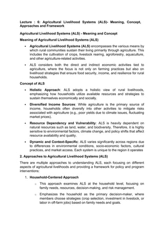 Farming system and livelihood management | DOCX