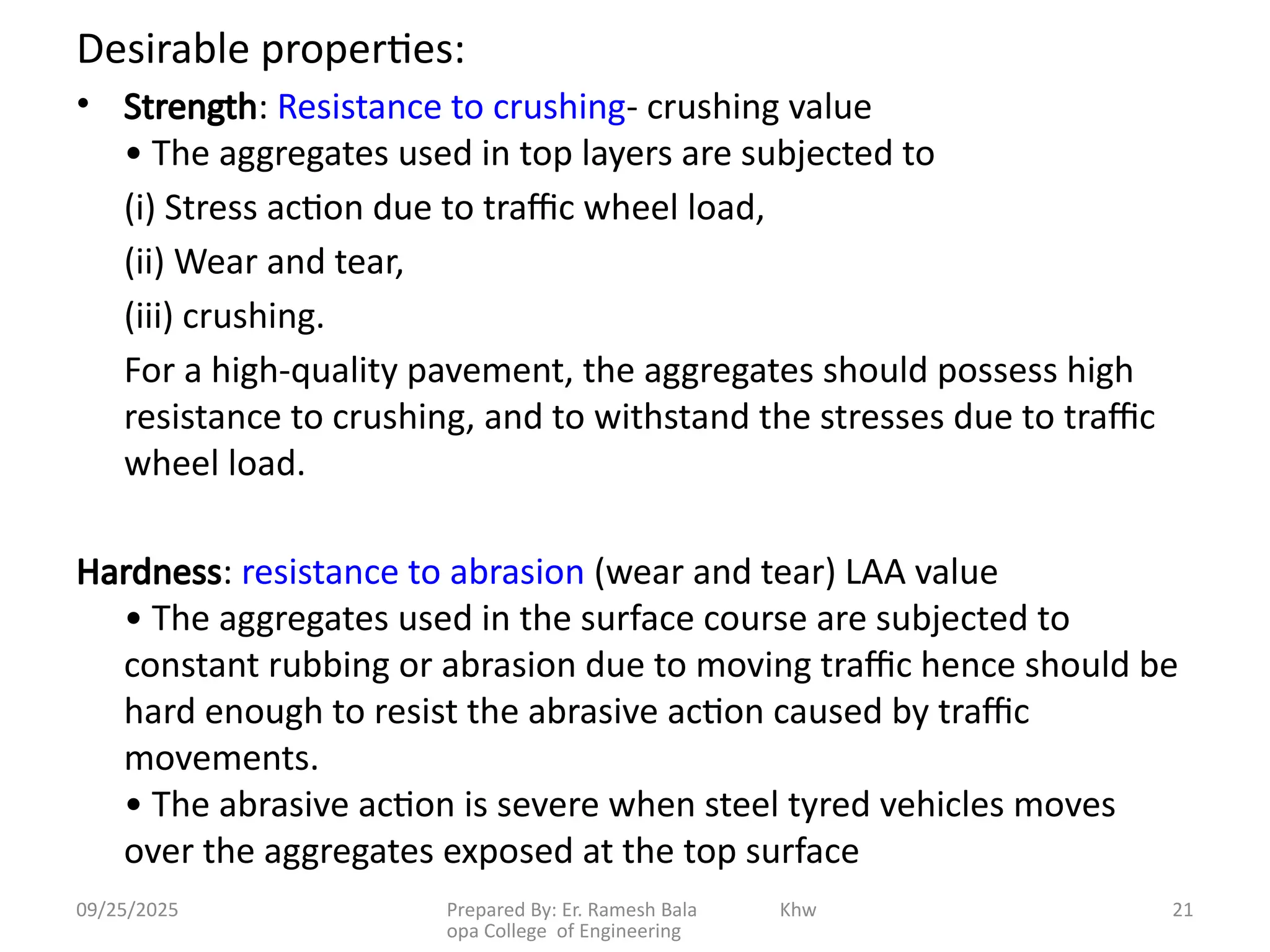 Introduction and Classification of Road Materials | PPTX
