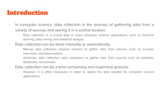 Lec 6 - Data Collection.pdf | Databases | Computer Software and ...
