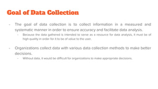 Lec 6 - Data Collection.pdf | Databases | Computer Software and Applications