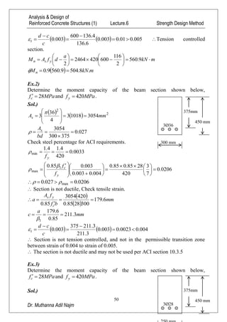 Lec.6 strength design method rectangular sections 2 | PDF