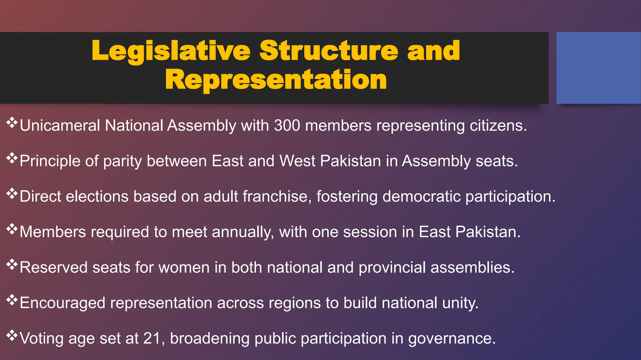 1956 constitution of Pakistan | Parliamentary System | PPTX