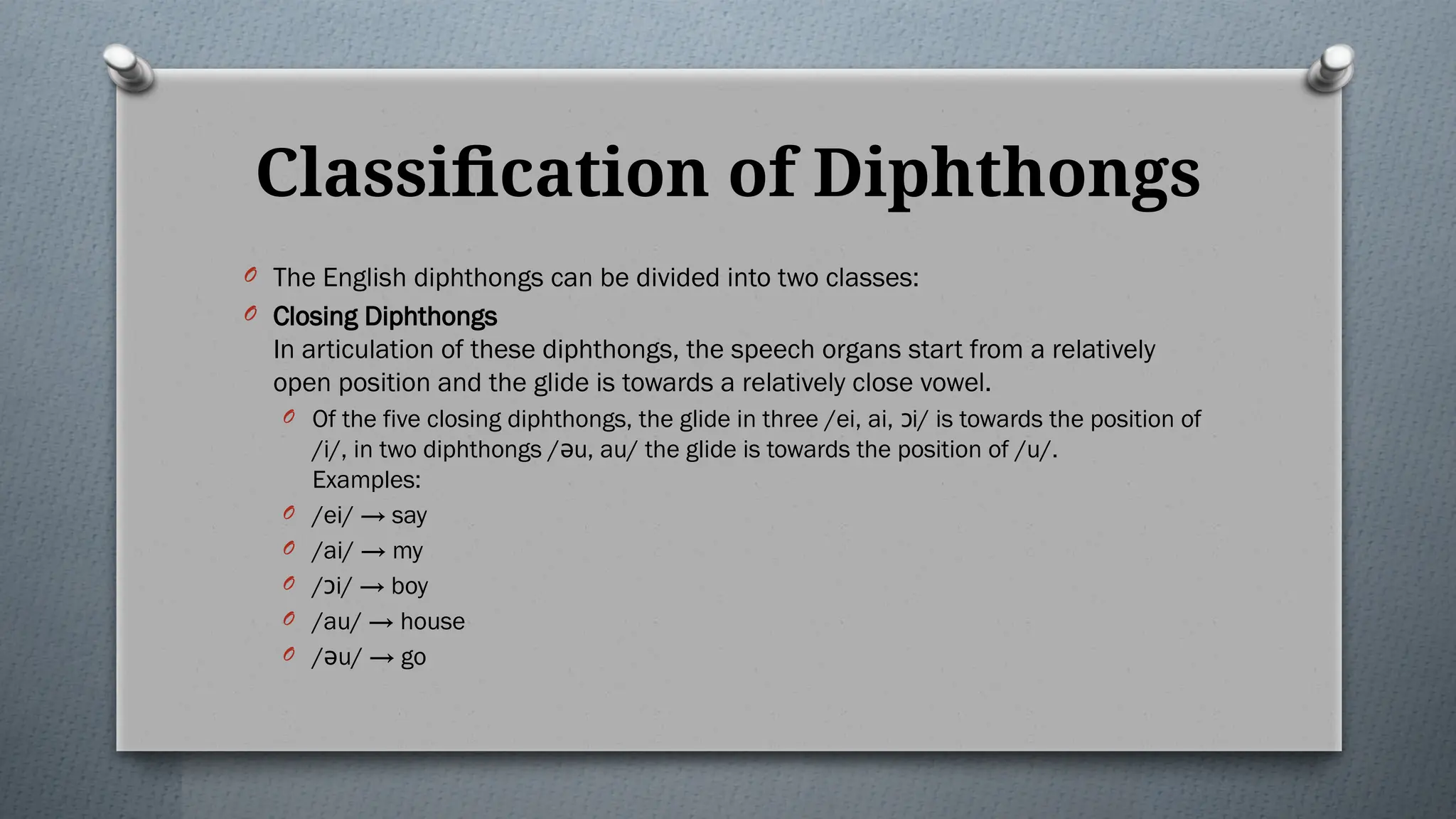Lec6 Diphthongs in English Language Sounds | PPTX