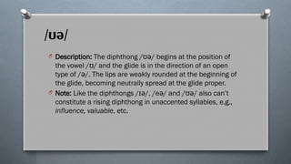 Lec6 Diphthongs in English Language Sounds | PPTX