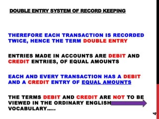 LEC 6 DOUBLE ENTRY journal system accounting | PPT