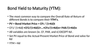 Lec 6 FM Numl 2024 concepts in valuation of bonds | PPT