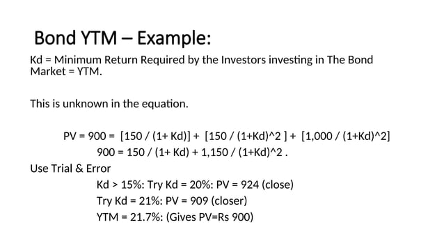 Lec 6 FM Numl 2024 concepts in valuation of bonds | PPT