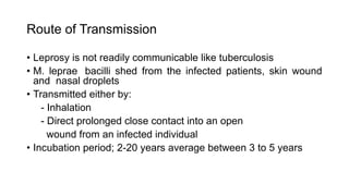 Lec 6 leprosy | PPTX