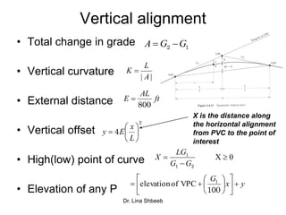 Lec 06 Vertical Alignment (Transportation Engineering Dr.Lina Shbeeb) | PDF