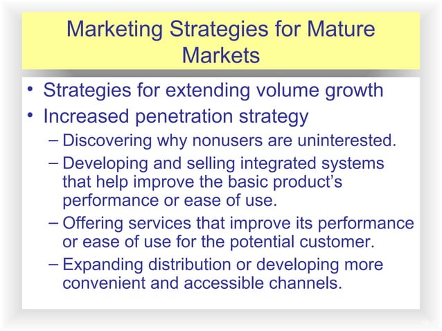 Strategies for Mature and Declining Markets | PPT
