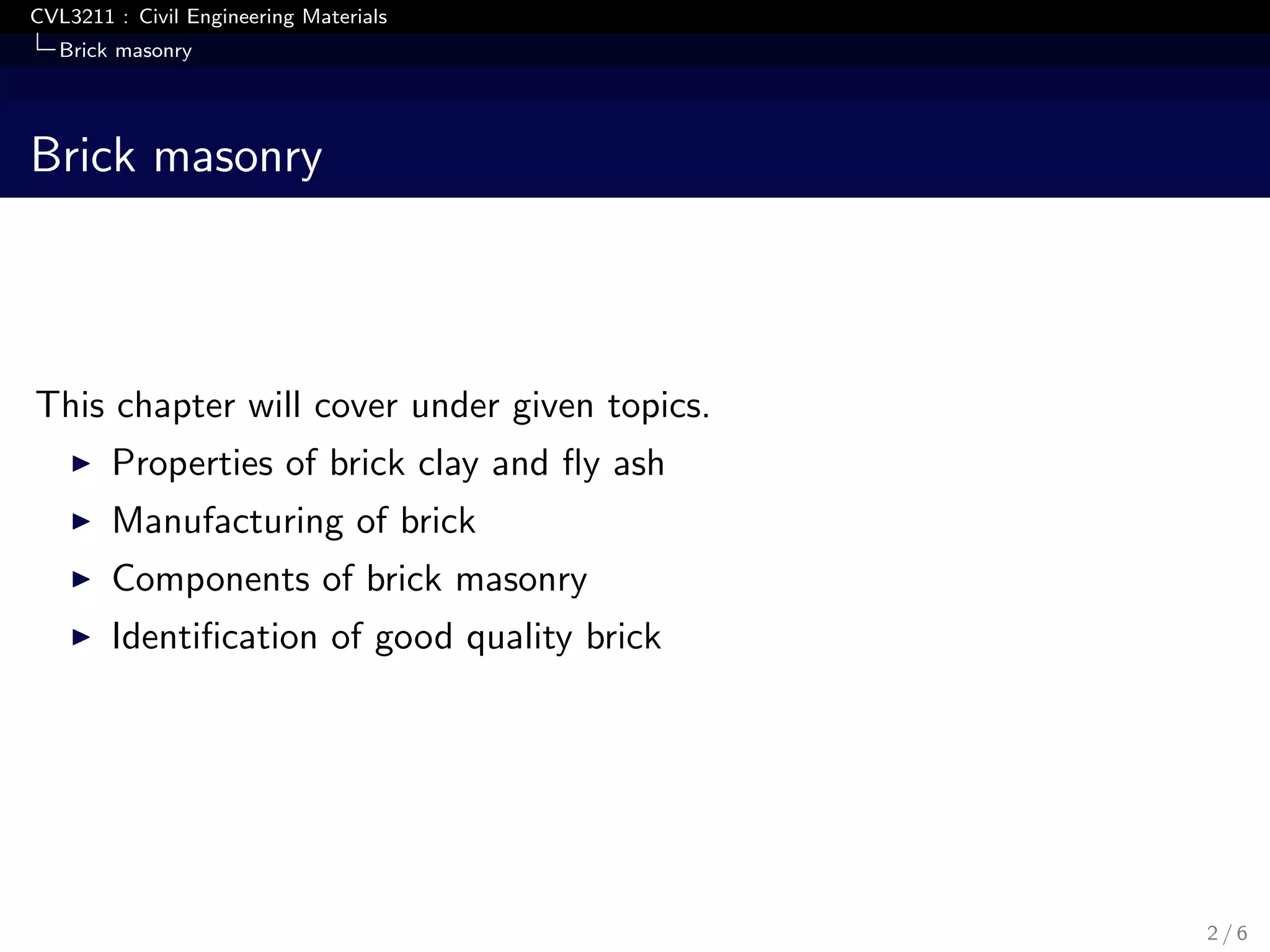 Lecture on Brick Masonry | PDF